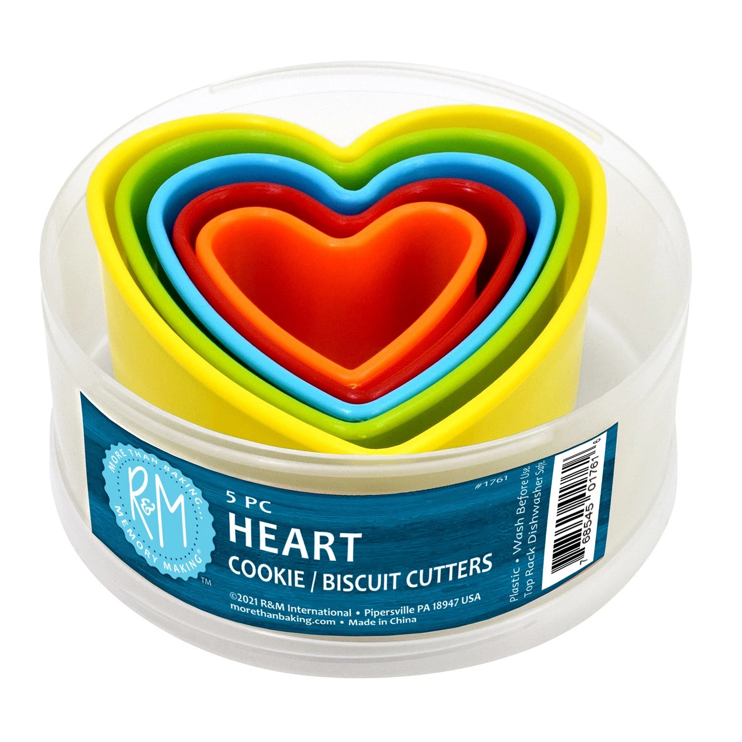 R&M International Heart Cookie And Biscuit Cutters, Assorted Sizes, 5 ...