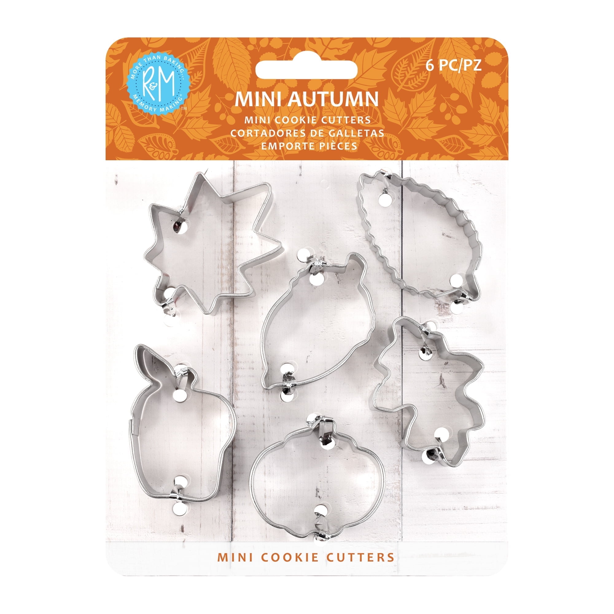 R&M International Mini Leaf Cookie Cutter 6 Piece Set - Walmart.com