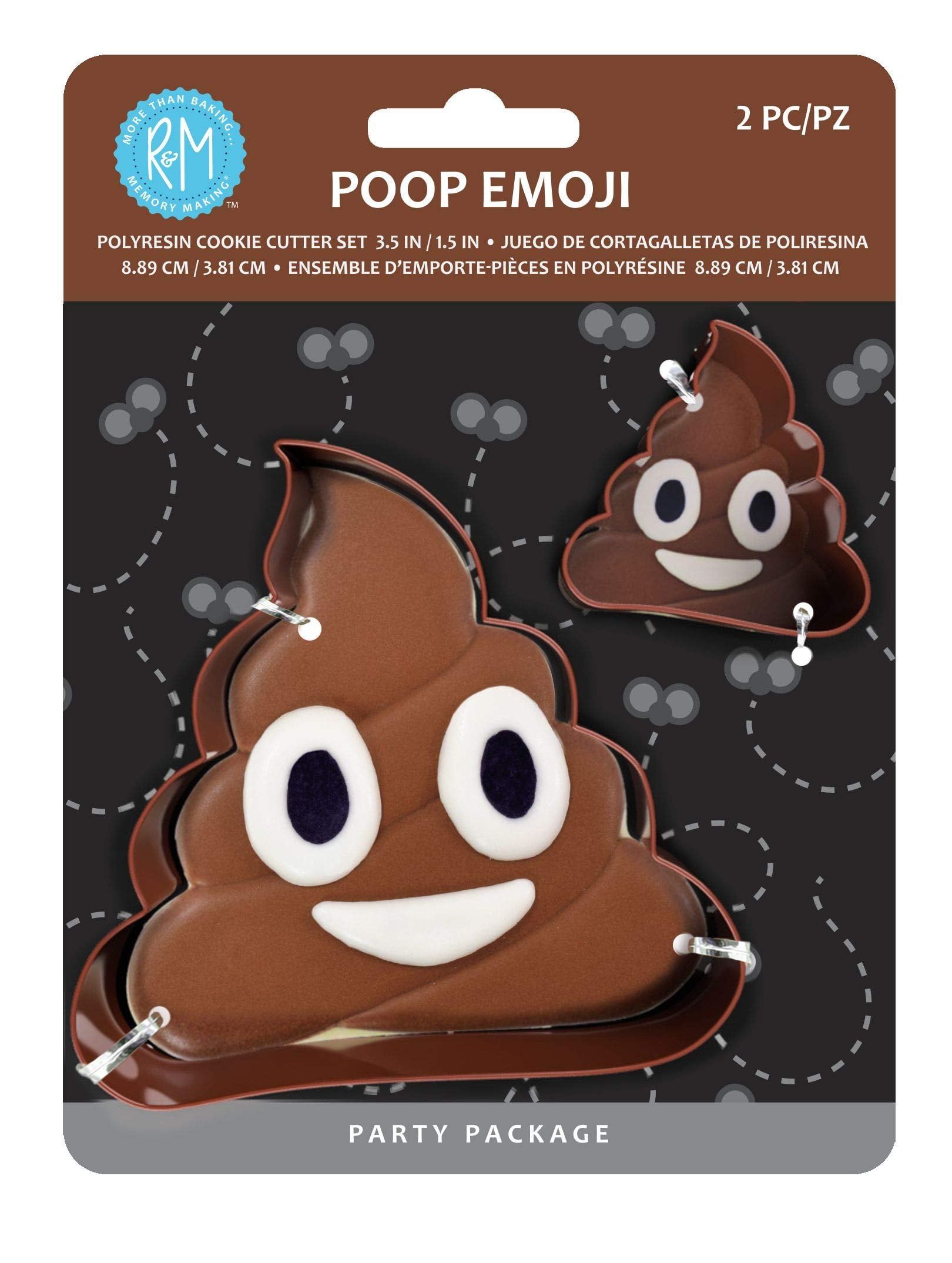 R & M International Poop Emoji Cookie Cutter, One Size, Brown - Walmart.com