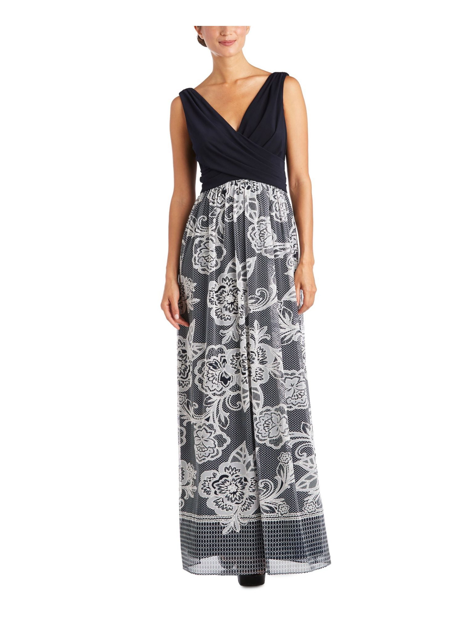 R&M Richards Petite Power Mesh Maxi Dress - Walmart.com