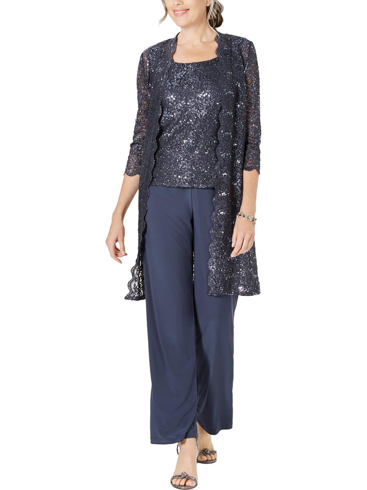 R&M Richards Womens Petites Lace Party Pant Suit - Walmart.com