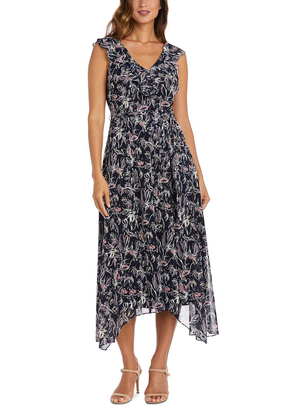 R&M Richards Womens Ruffled Maxi Maxi Dress - Walmart.com