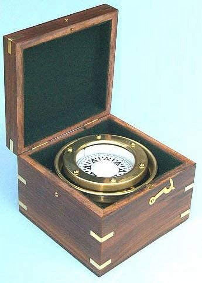 R.M.S. Titanic, White Star Line Brass Nautical Gimbaled Boxed Compass ...