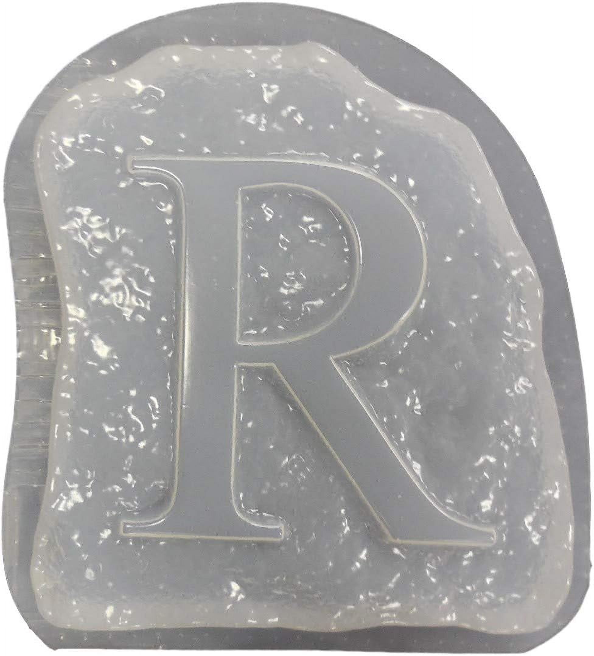 R Monogram Alphabet Letter Plastic Craft Mold use with Concrete or ...