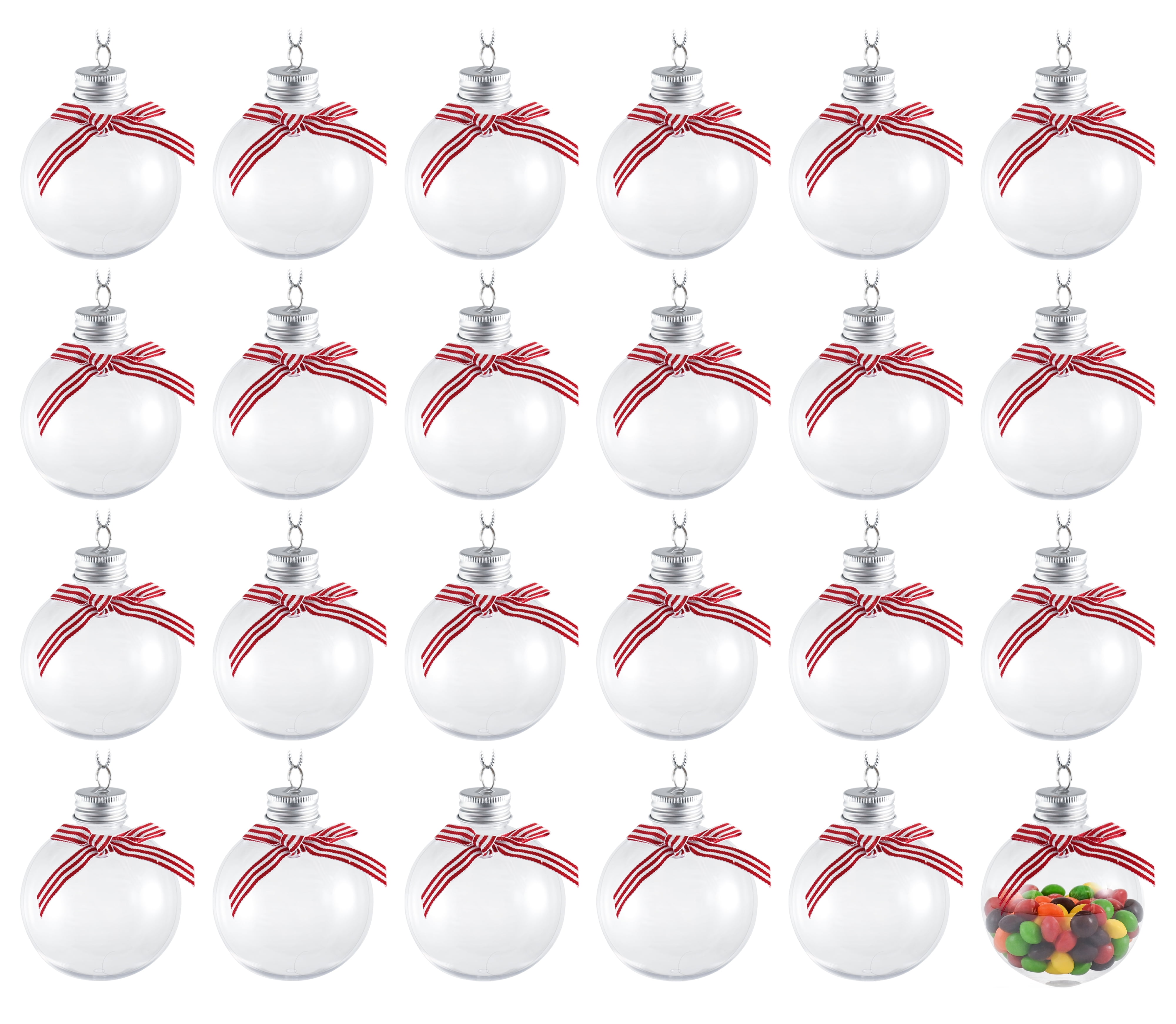 R N' D Toys Clear Fillable Ornaments Shatterproof Transparent Plastic ...