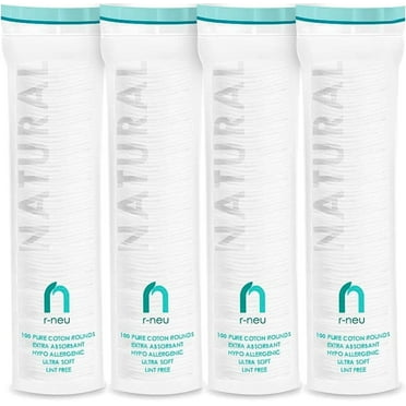 Simply Soft Premium 4-Layer Facial Cotton Rounds, 100% Pure Absorbent ...