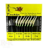 R & R Tackle (10 Pack) Size 8 Monofilament Sabiki/ Bait Rig Green Head ...