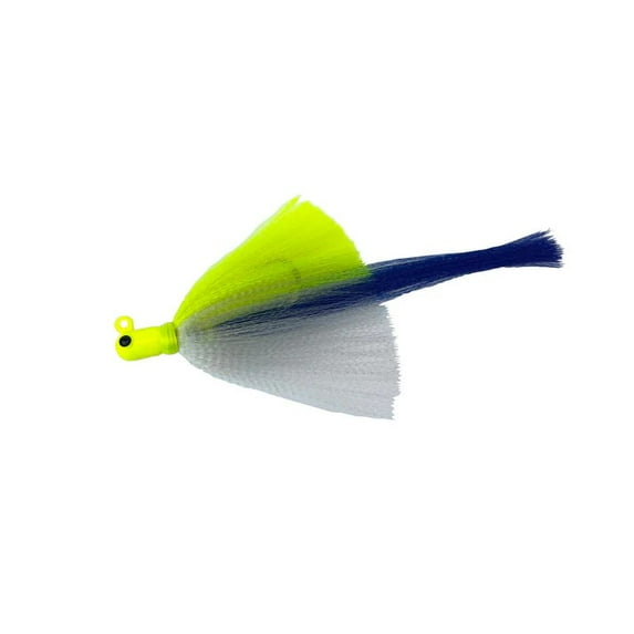 R & R Tackle (6 Pack) 1.5 oz Flarehawk jig - Chartreuse Head ...