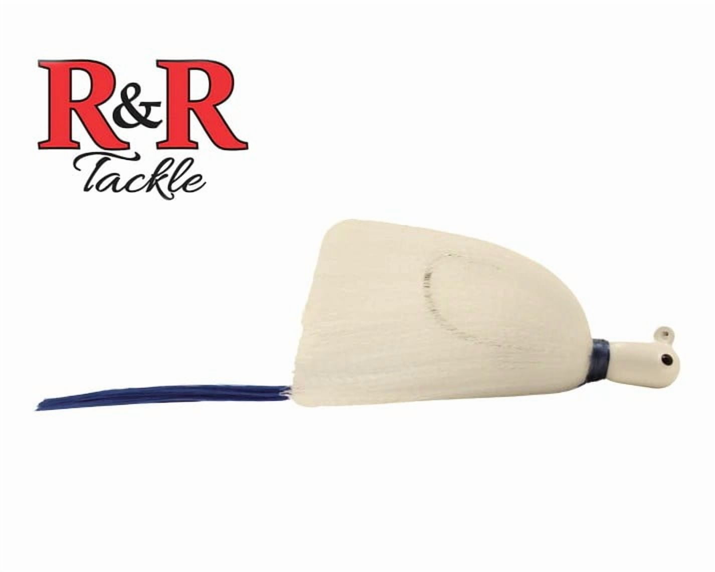 R & R Tackle (6 Pack) 2 oz Flarehawk Jig with white head, white skirt ...