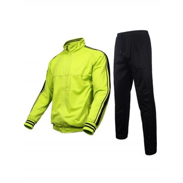 Ma Croix Mens Athletic Two Tone Striped Tracksuit Set Jogger Oversized ...