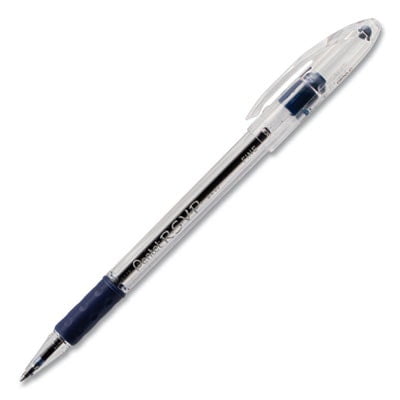 R.S.V.P. Ballpoint Pen, Stick, Fine 0.7 Mm, Blue Ink, Clear/Blue Barrel ...