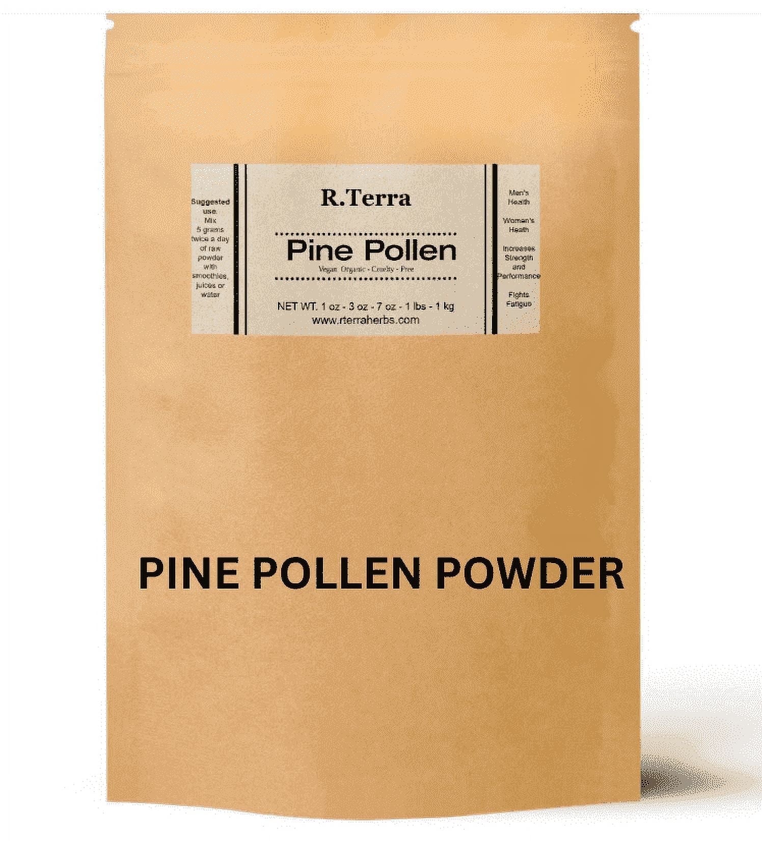 R. Terra Organic Pine Pollen Powder - Boosts Energy, Supports Immunity ...