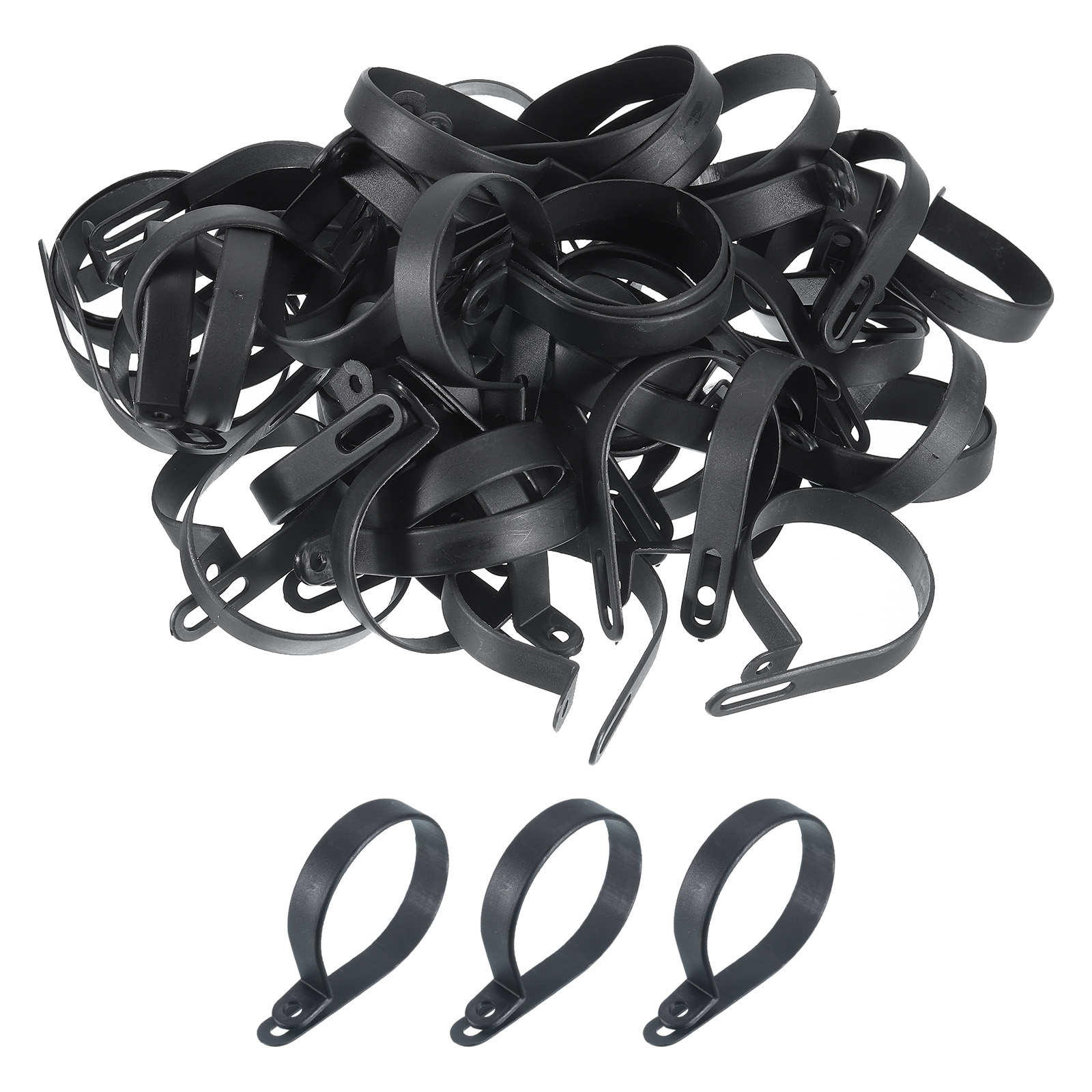 R-Type Cable Clamps, 50mm 1.96 Inch Cable Organizer Cord Clips Black ...