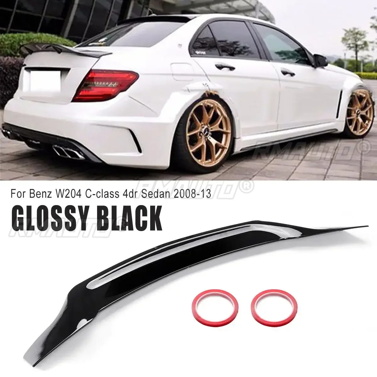 R-Type Real Carbon Fiber Rear Trunk Car Trunk Spoiler Wing For Benz ...