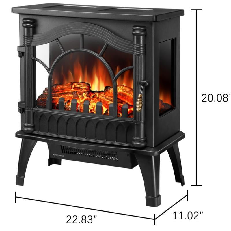 R.W.FLAME Electric Fireplace Stove, Freestanding Fireplace Heater with ...