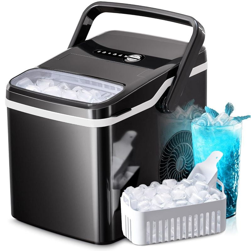 R.W.FLAME Ice Makers Countertop, Collapsible Portable Countertop Ice ...