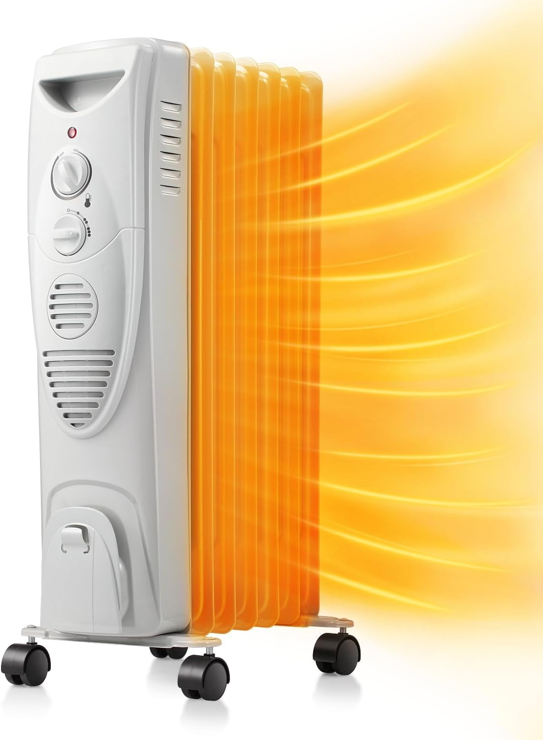 R.W.FLAME Oil Filled Radiator Heater,3 Heat Settings, Adjustable ...