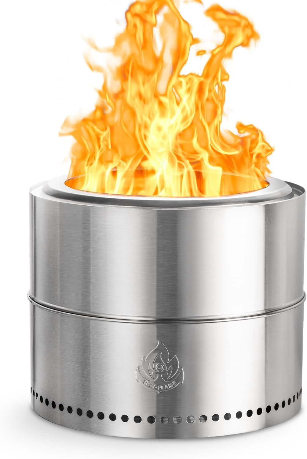 R.W.FLAME Smokeless Fire Pit 3.0, 19" Outdoor Portable Wood-Burning ...