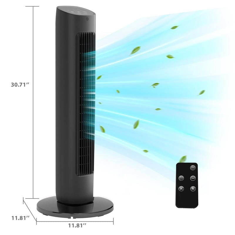 R.W.FLAME Tower Fan, Oscillation fan with Remote Control, Standing fan ...