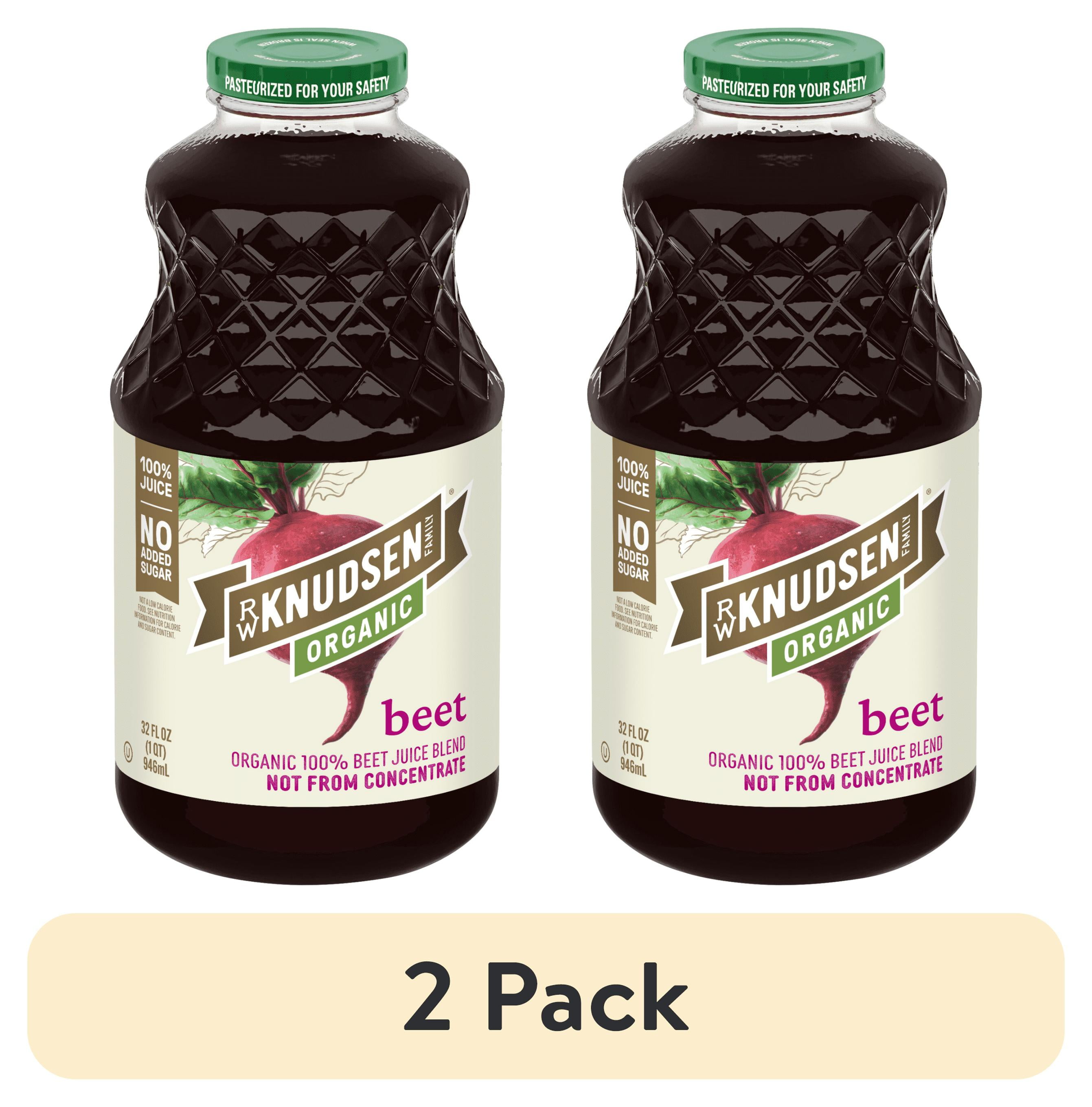(2 pack) R.W. Knudsen Family Organic Beet Juice Blend, 32 oz, Glass ...