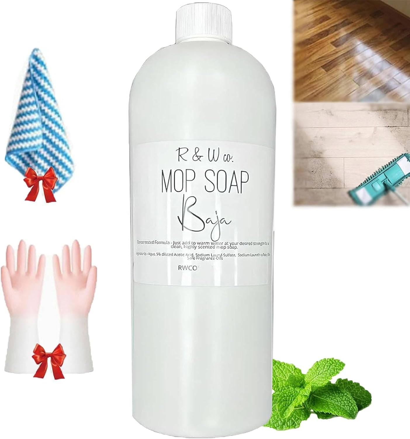 R&W Mop Soap, Ivyever Mop Soapf or Sparkling Floors, 4.05 FL.OZ ...