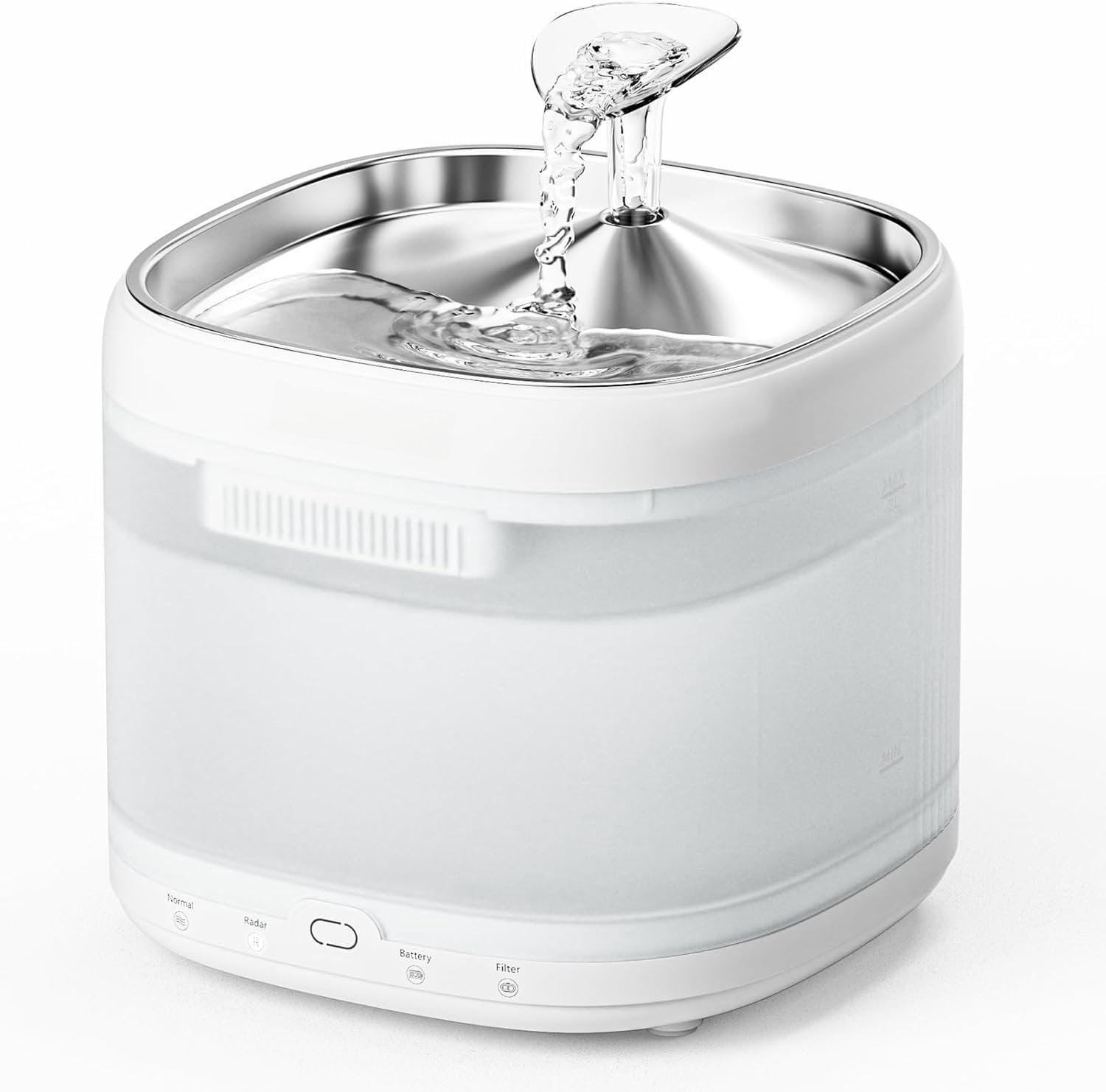 (R) Water Fountain, Ultra Quiet Pumpless Pet Water Fountain with ...