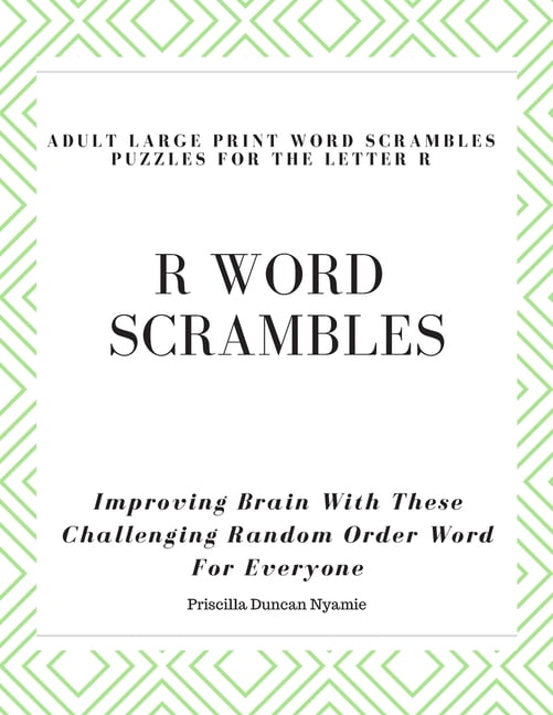 R Word Scrambles Adult Large Print Word Scrambles Puzzles for the ...
