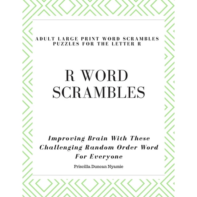 R Word Scrambles Adult Large Print Word Scrambles Puzzles for the ...