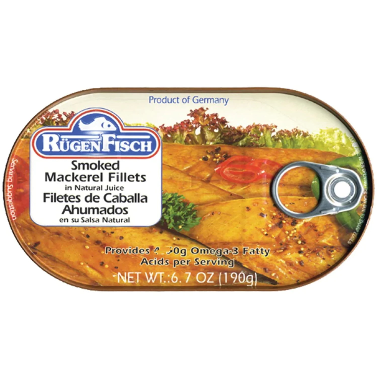 Rügenfisch Smoked Mackerel in Natural Juices - Walmart.com