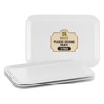 R-kay 3 Pack White Plastic Serving Trays for Party - Rectangular, 8 by ...