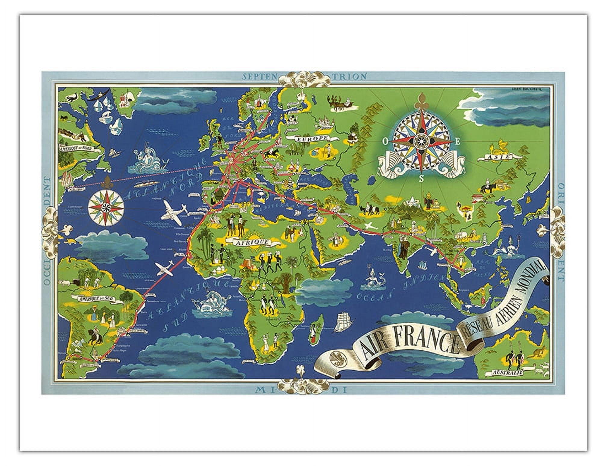 Réseau Aérien Mondial (Global Air Network) - Fly Routes World Map ...
