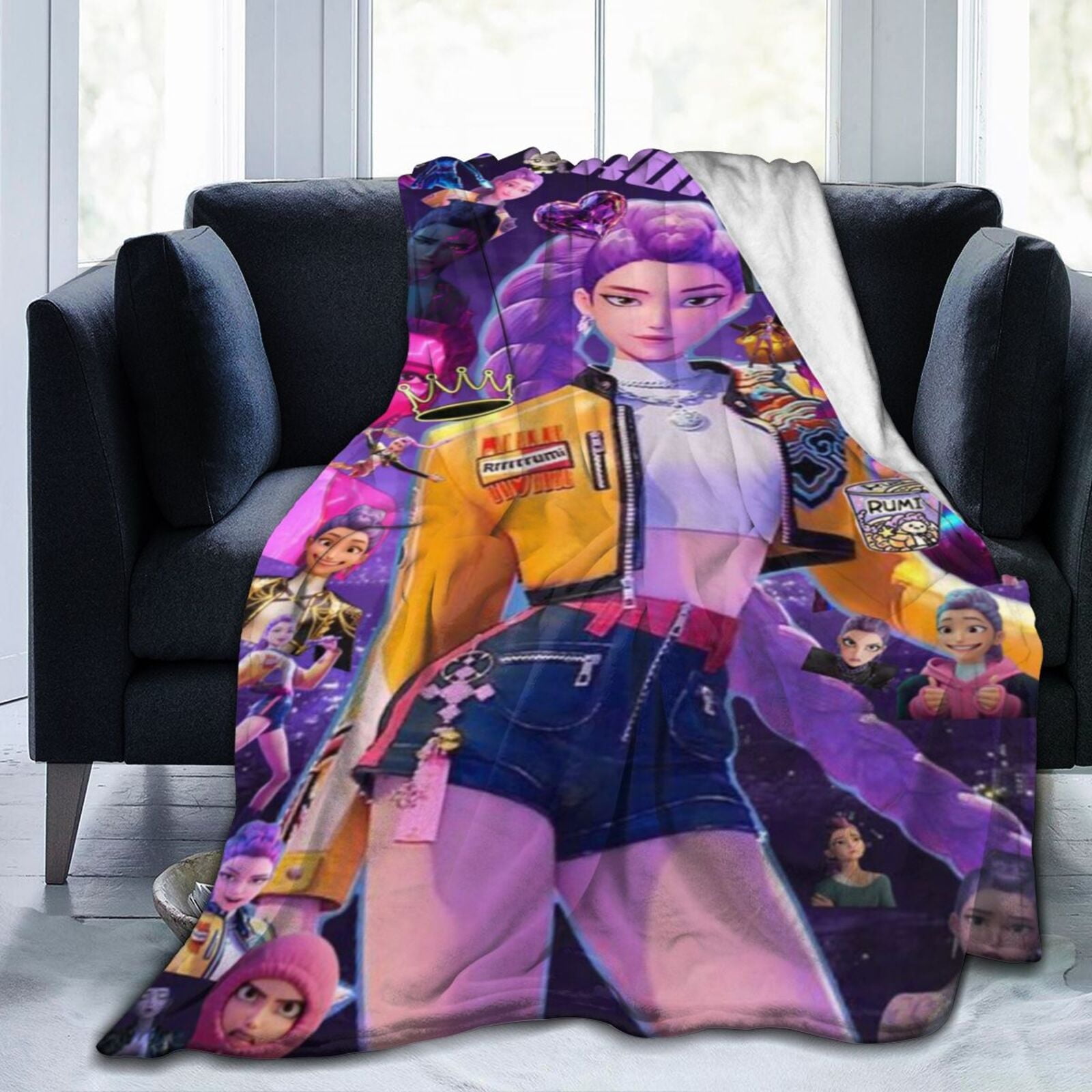 R-umi K-pop Flannel Blanket – A warm sofa blanket with a stylish K-pop ...