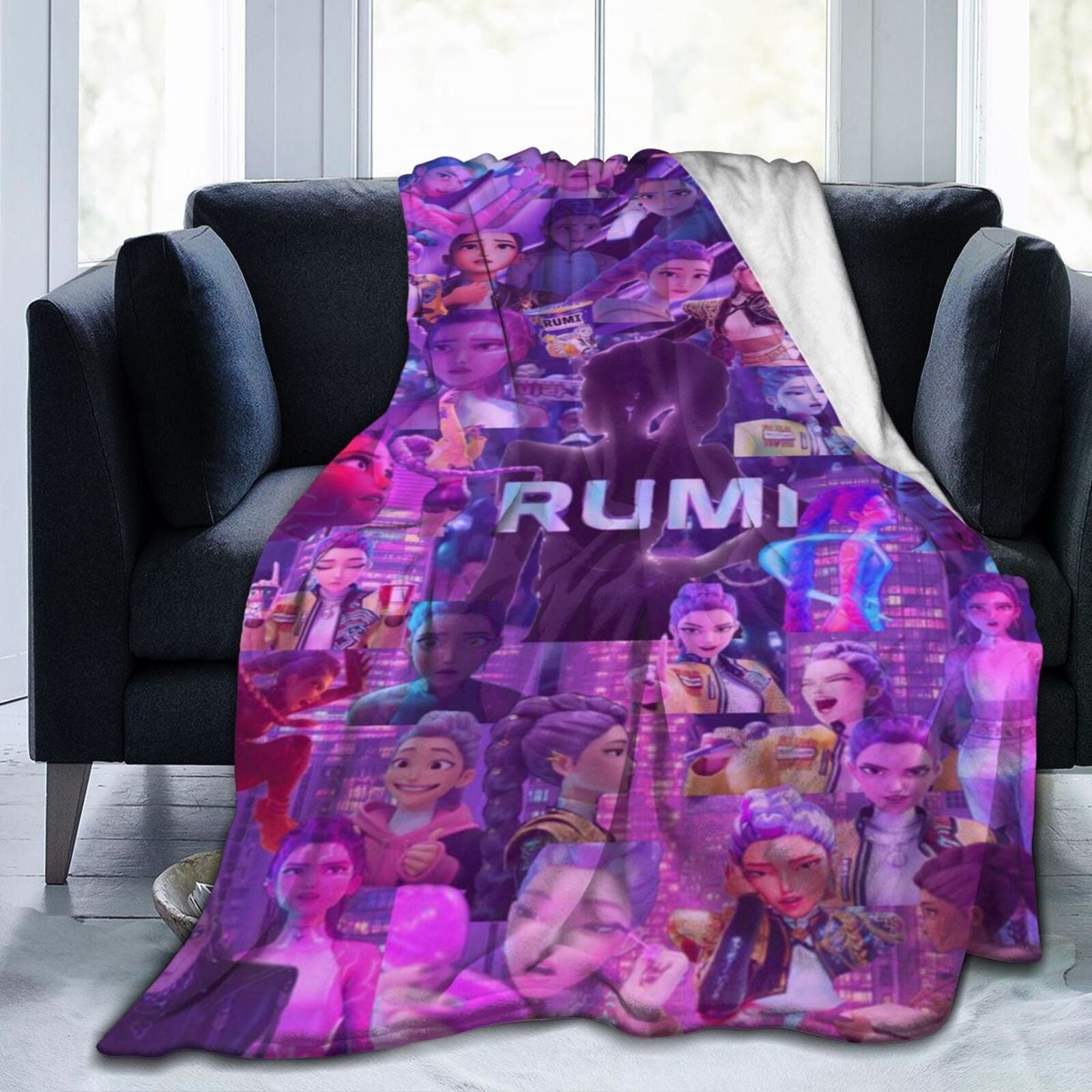 R-umi K-pop Flannel Blanket – A warm sofa blanket with a stylish K-pop ...