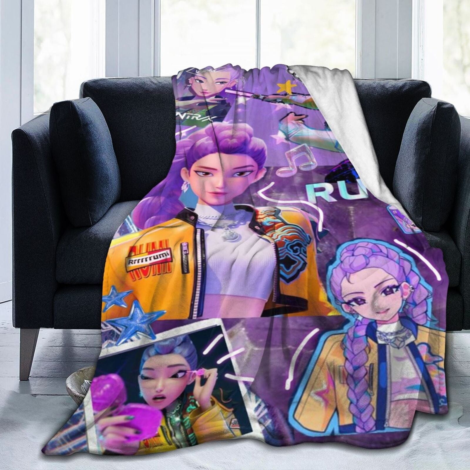 R-umi K-pop Flannel Blanket – A warm sofa blanket with a stylish K-pop ...