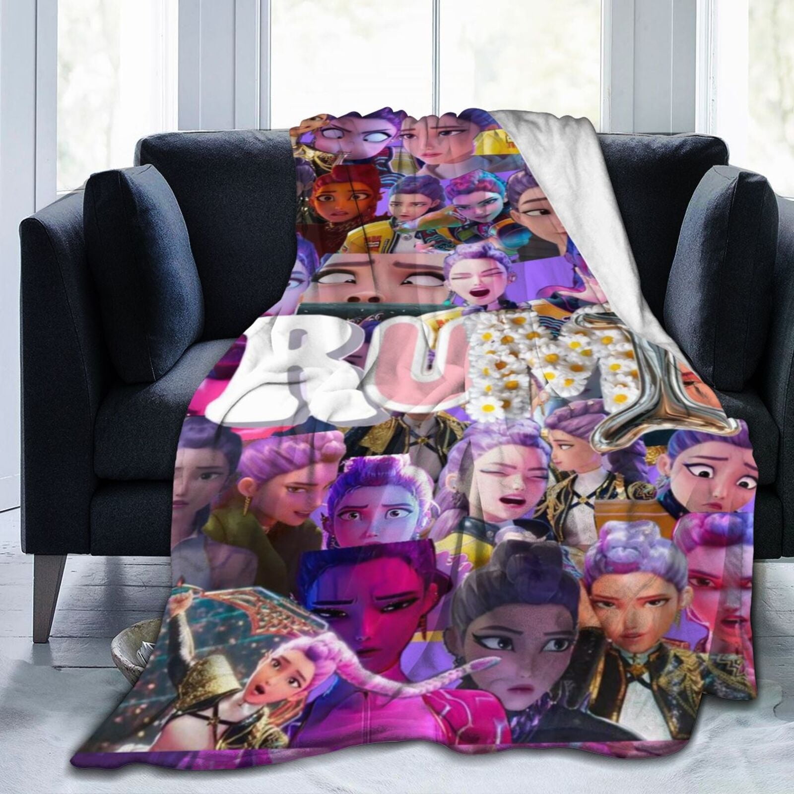 R-umi K-pop Flannel Blanket – A warm sofa blanket with a stylish K-pop ...