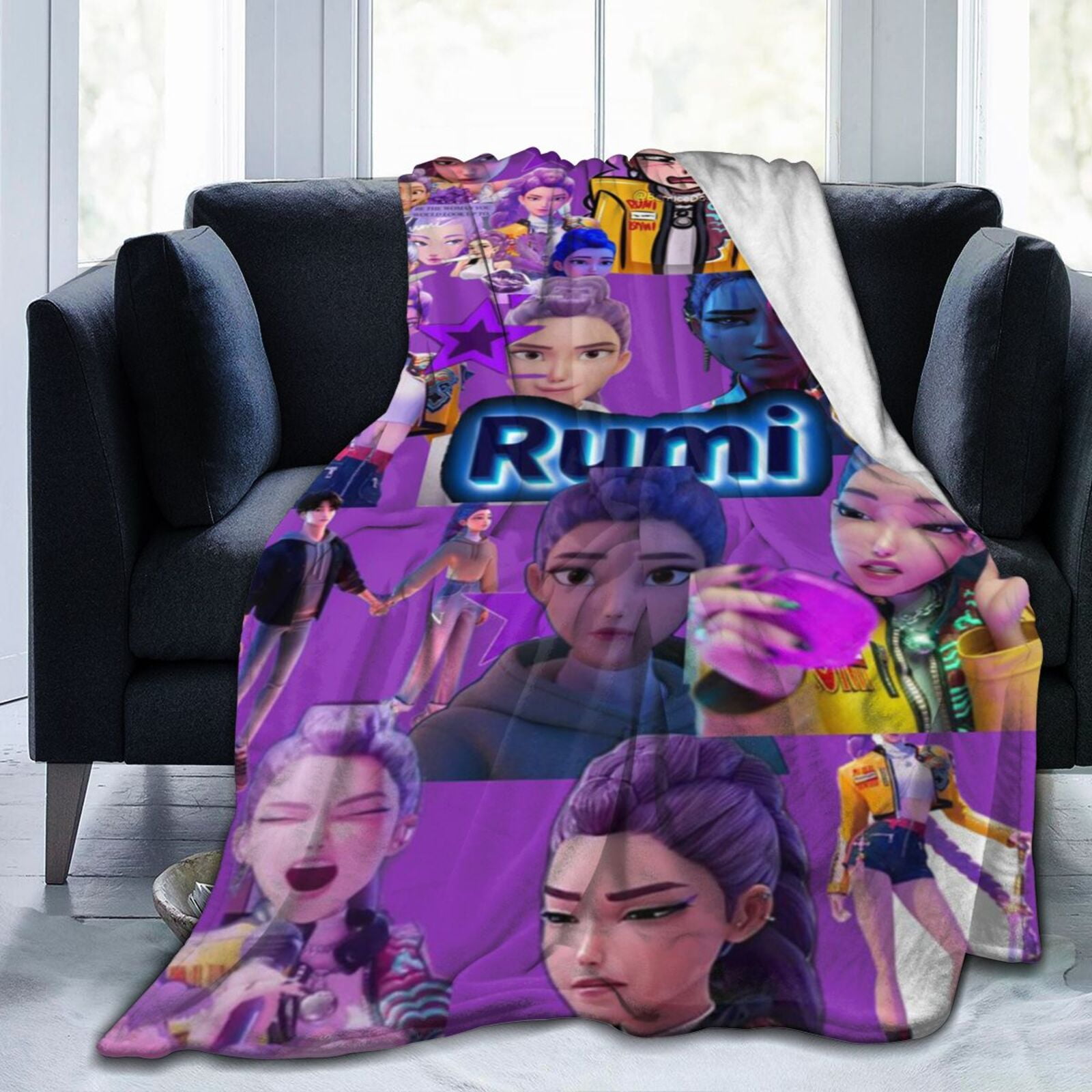 R-umi K-pop Flannel Blanket – A warm sofa blanket with a stylish K-pop ...