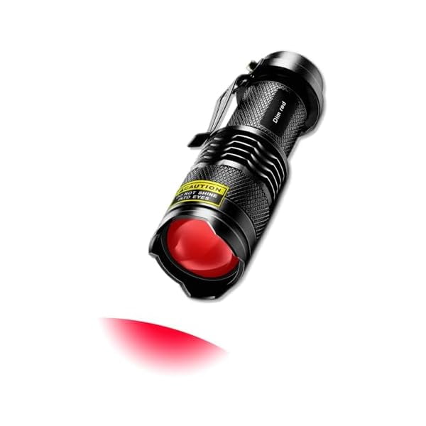 R1 Low-Lumen Mini Red Flashlight - Zoomable, Dim Red Light, Perfect for ...