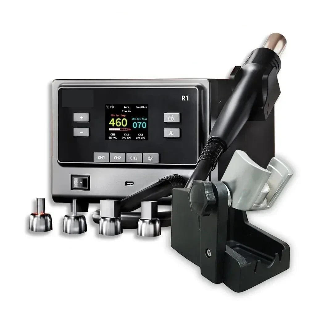 R1 Pro Hot Air Gun Intelligent Rework Station 1000W with 4 Nozzles for ...