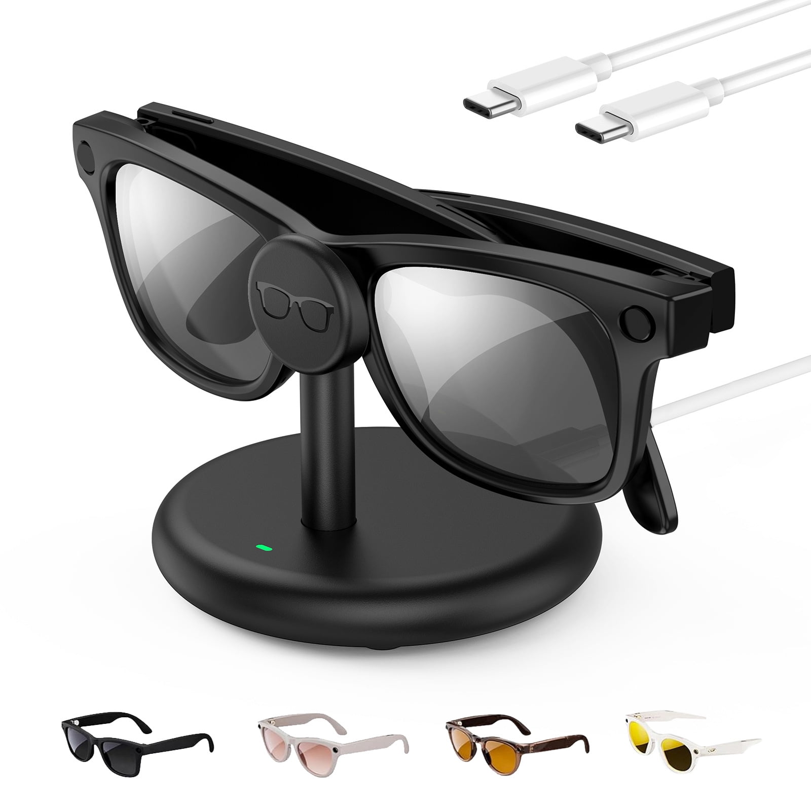 R1 Smart Glasses Charging Stand for Meta Ray-Ban | PD Fast Charge & RGB ...