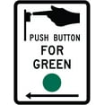 R10-25 - Push Button to Turn On Warning Lights Sign - 12 x 18 Inches ...