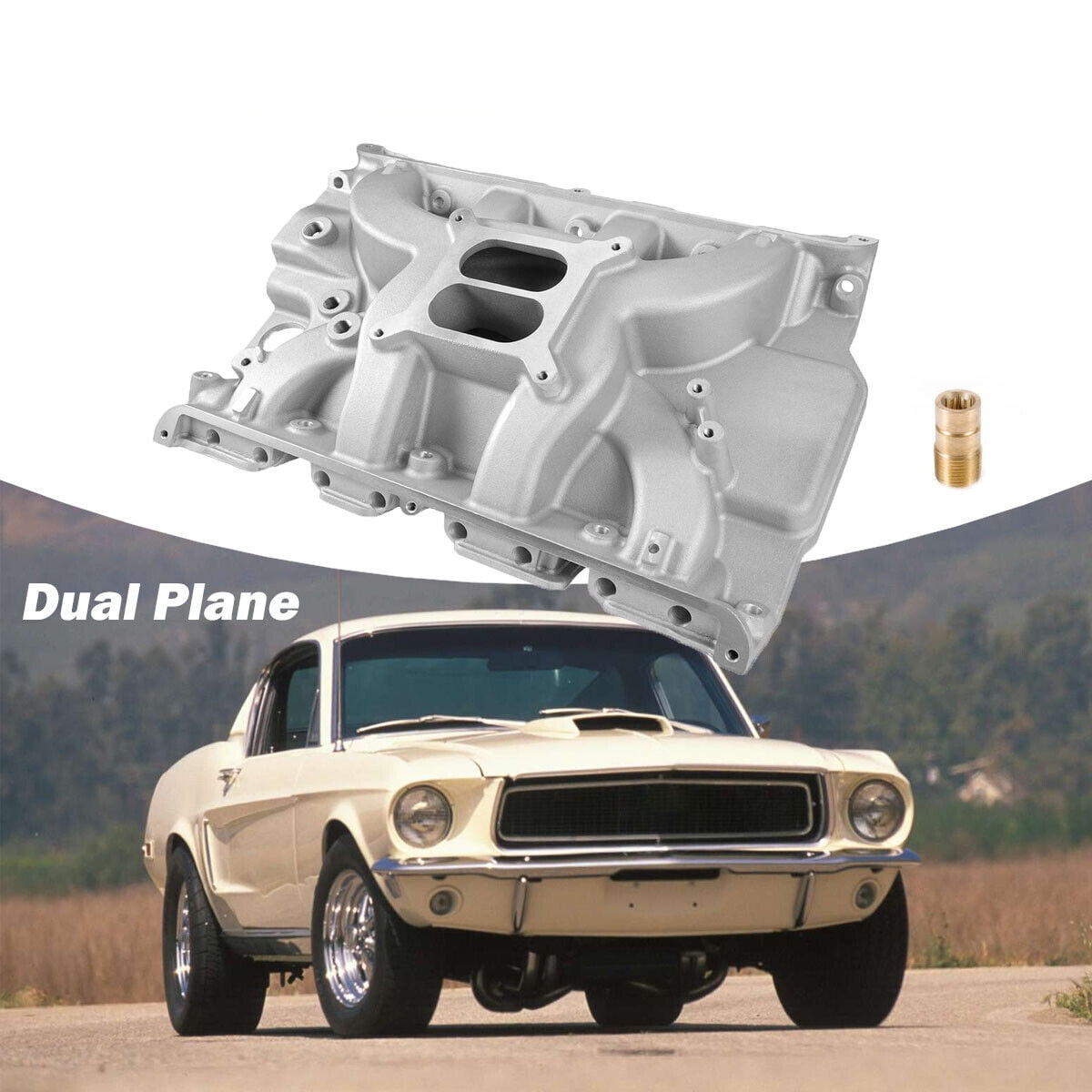 R1148 For Ford FE 390 406 410 427 428 1500-6500 Satin Intake Manifold ...