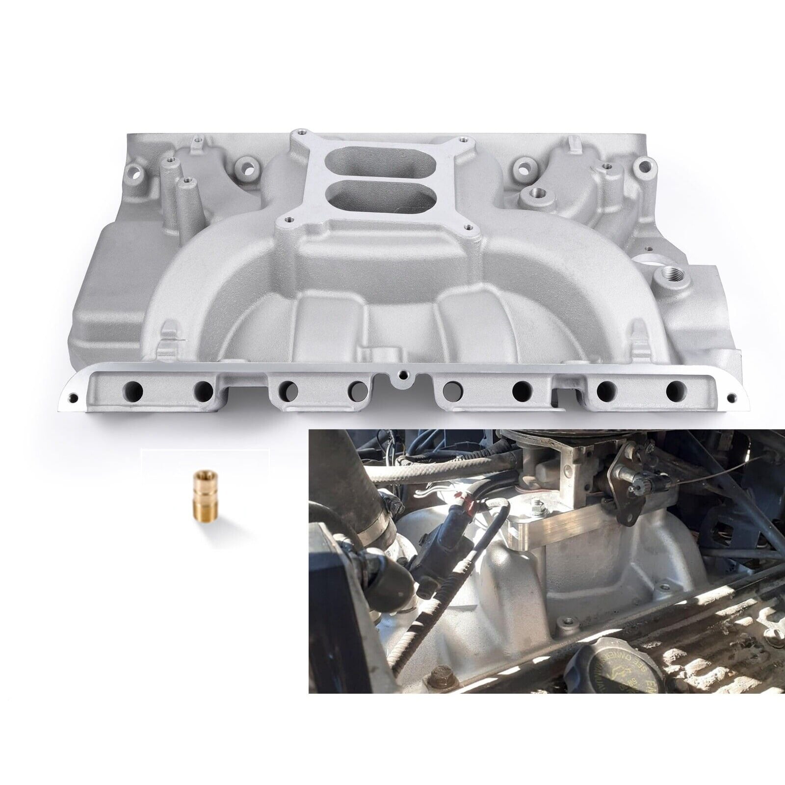 R1148 Intake Manifold Dual Plane For Ford FE 390 406 410 427 428 1500 ...