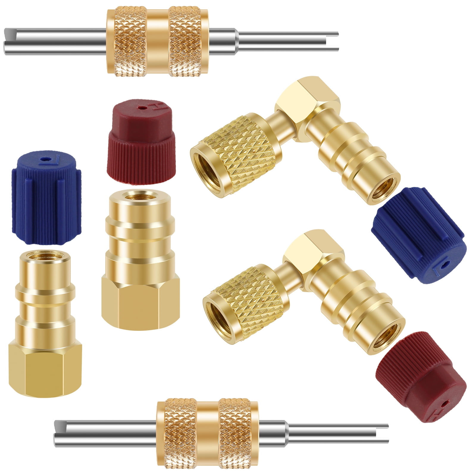 R12 to R134A AC Fitting Conversion Adapter Kit AC Fitting Port Retrofit ...