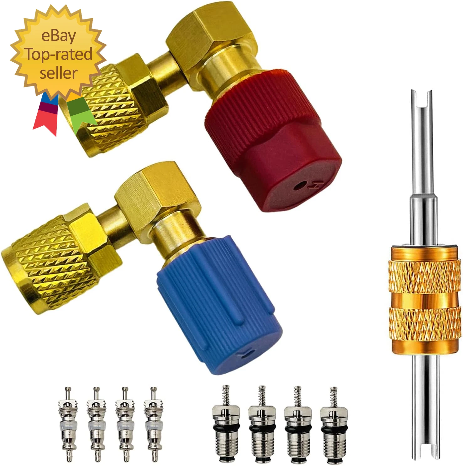 R12 To R134A Ac Retrofit Fitting Adapter Kit, Brass R12 R22 To R134A ...