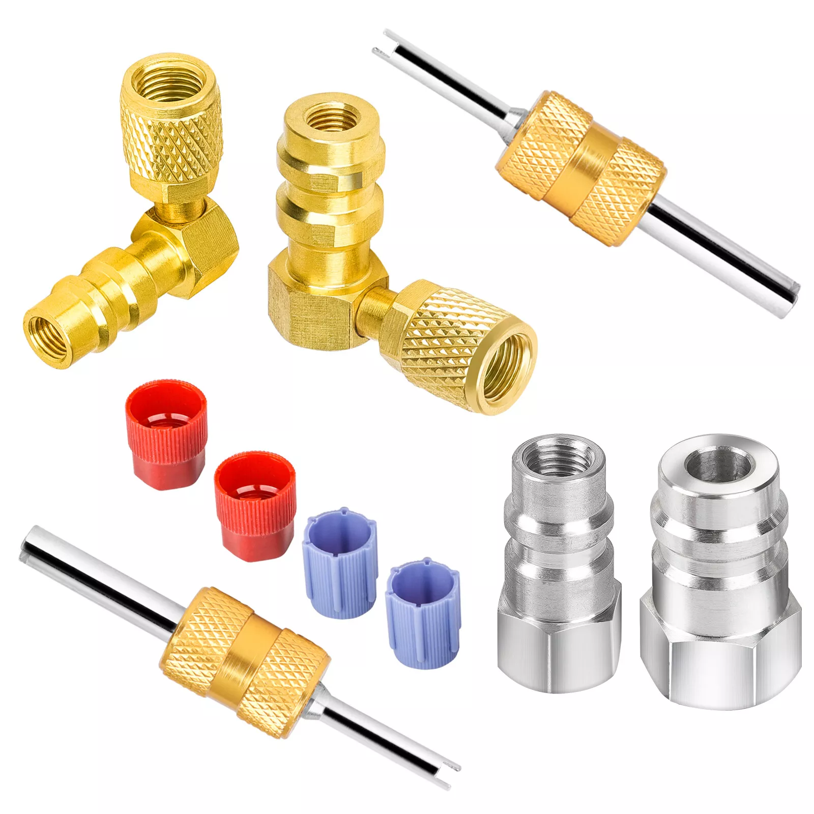 R12 to R134A Quick Coupler Adapter High Low Side Valve Core Remover ...