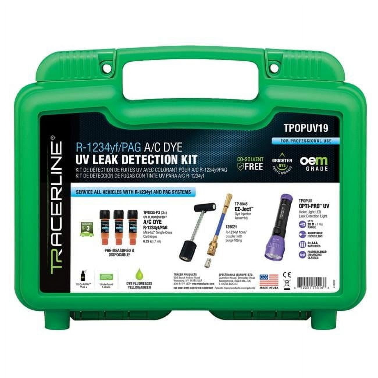 R1234YF & Pag AC Dye UV Leak Detection Kit - Walmart.com