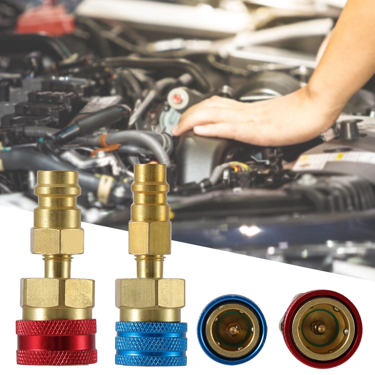 R1234YF to R134A Adapter Kit Quick Couplers High/Low Side Conversion ...