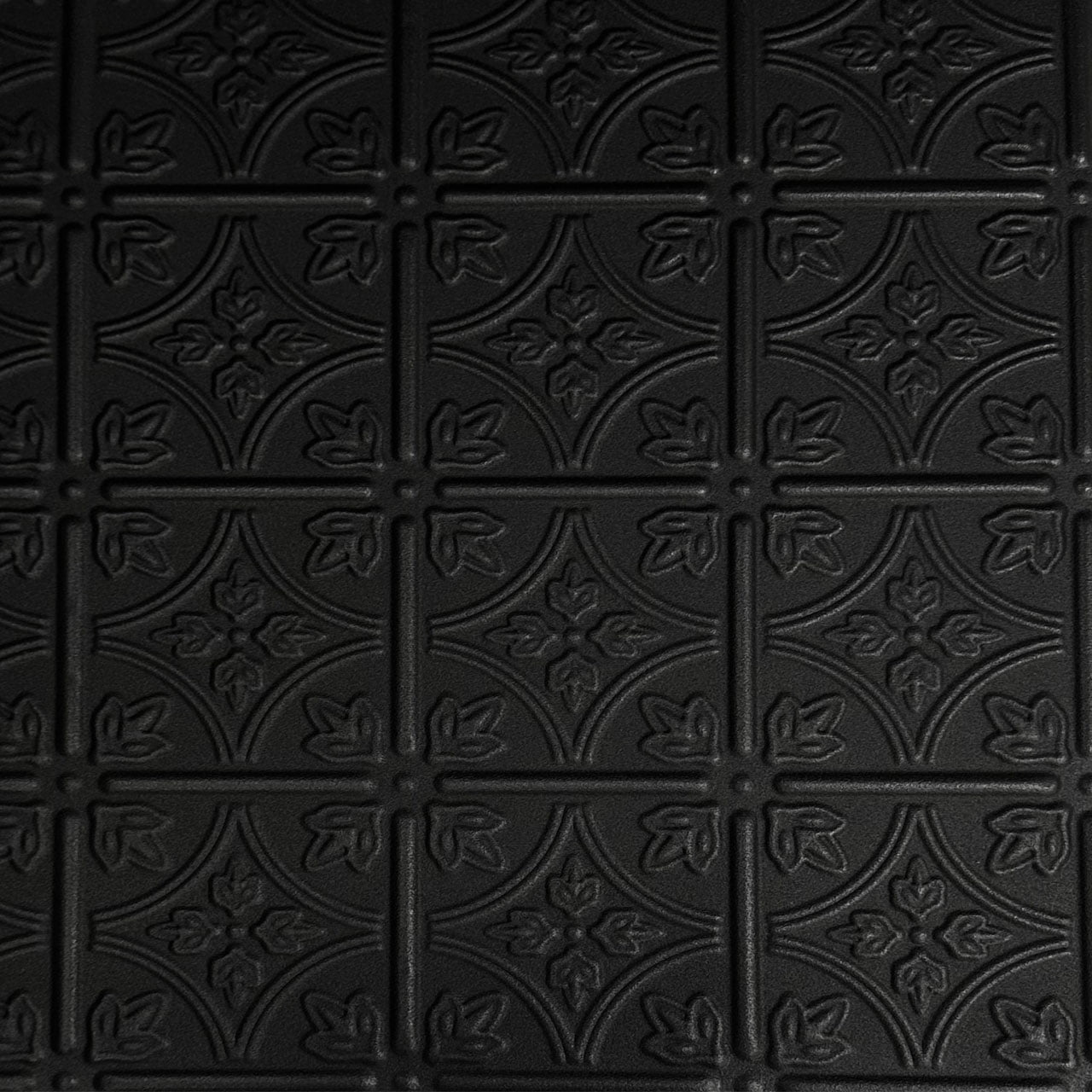 R125 - Emma's Flowers Foam Glue-up Ceiling Tile in Black Matte (21.6 Sq ...