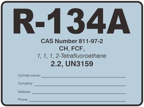 R134A HVAC/R Labels R-134A Color Coded Refrigerant ID Labels ...