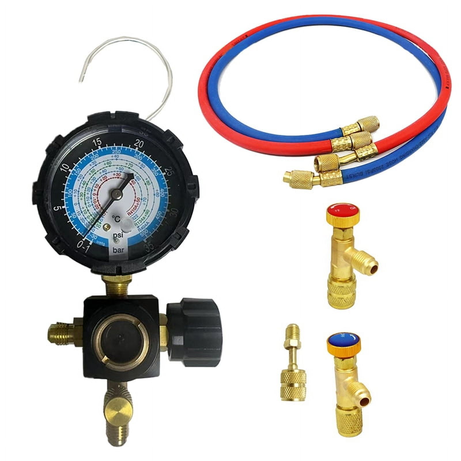 R134A Low Side Pressure Gauge R410A R22 R404A Single Manifold Gauge for ...